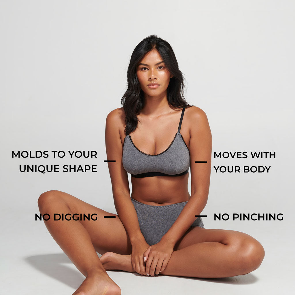 Luxe-Stretch Full-Bust Plunge Bra - White | LoveSuze