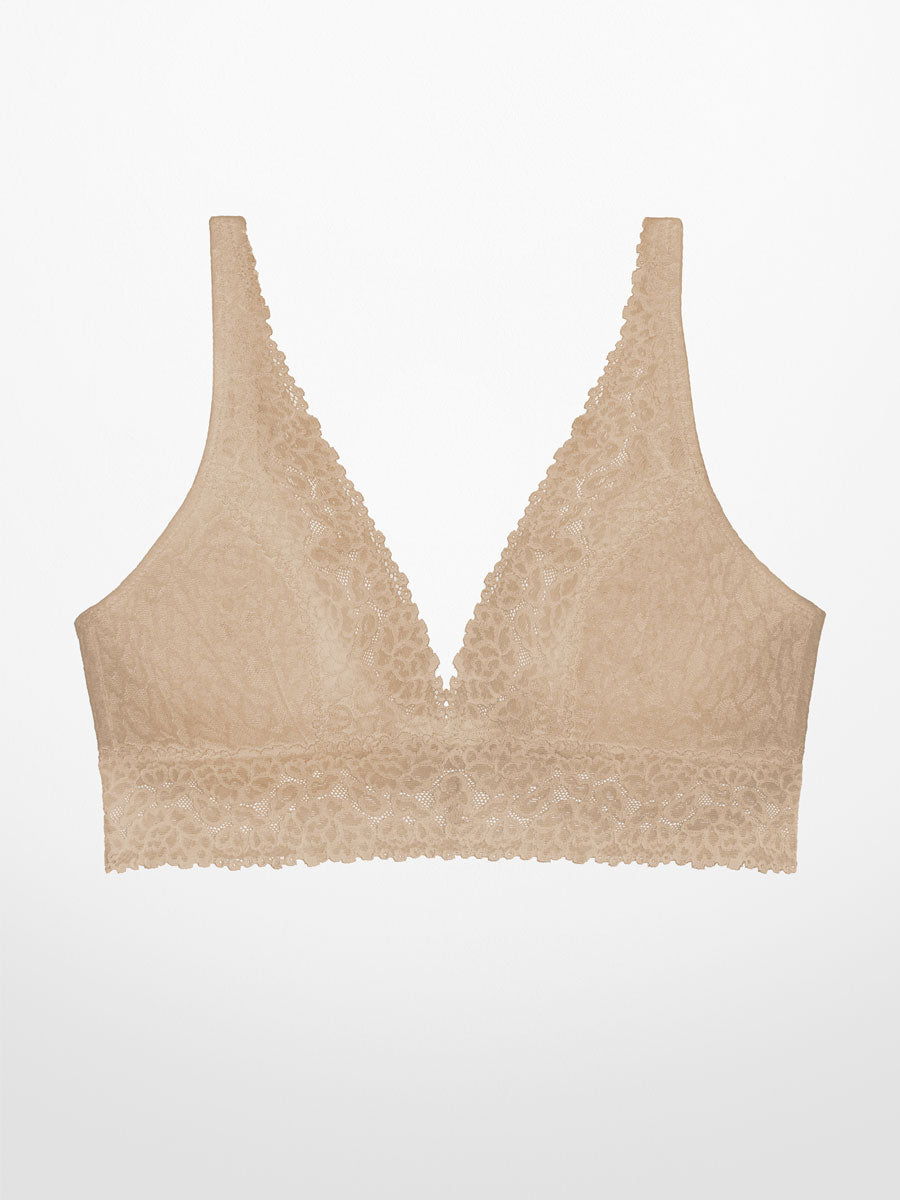 Luxe-Stretch Full-Bust Plunge Bra - Nude | LoveSuze