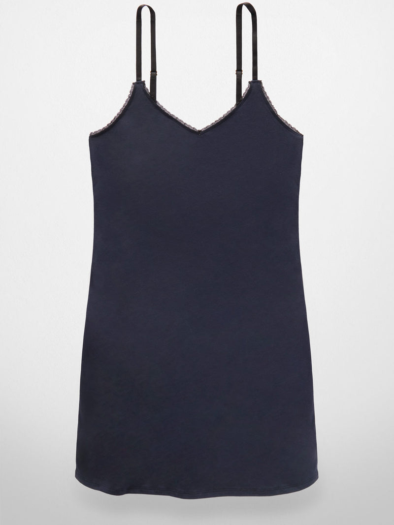 Comfort-Stretch Cotton Slip - Midnight Blue | LoveSuze